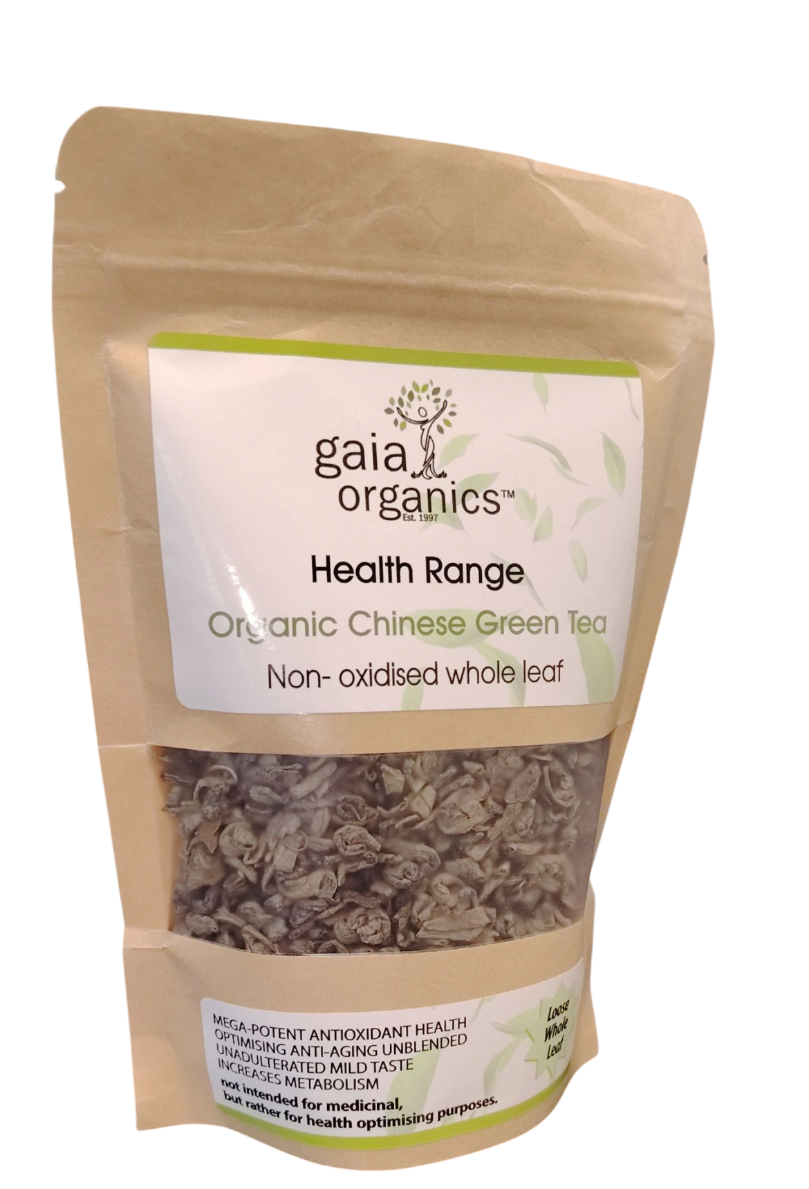 Gaia Organics – Green Tea, Loose Whole-Leaf 100g – Knysna Health – Your ...