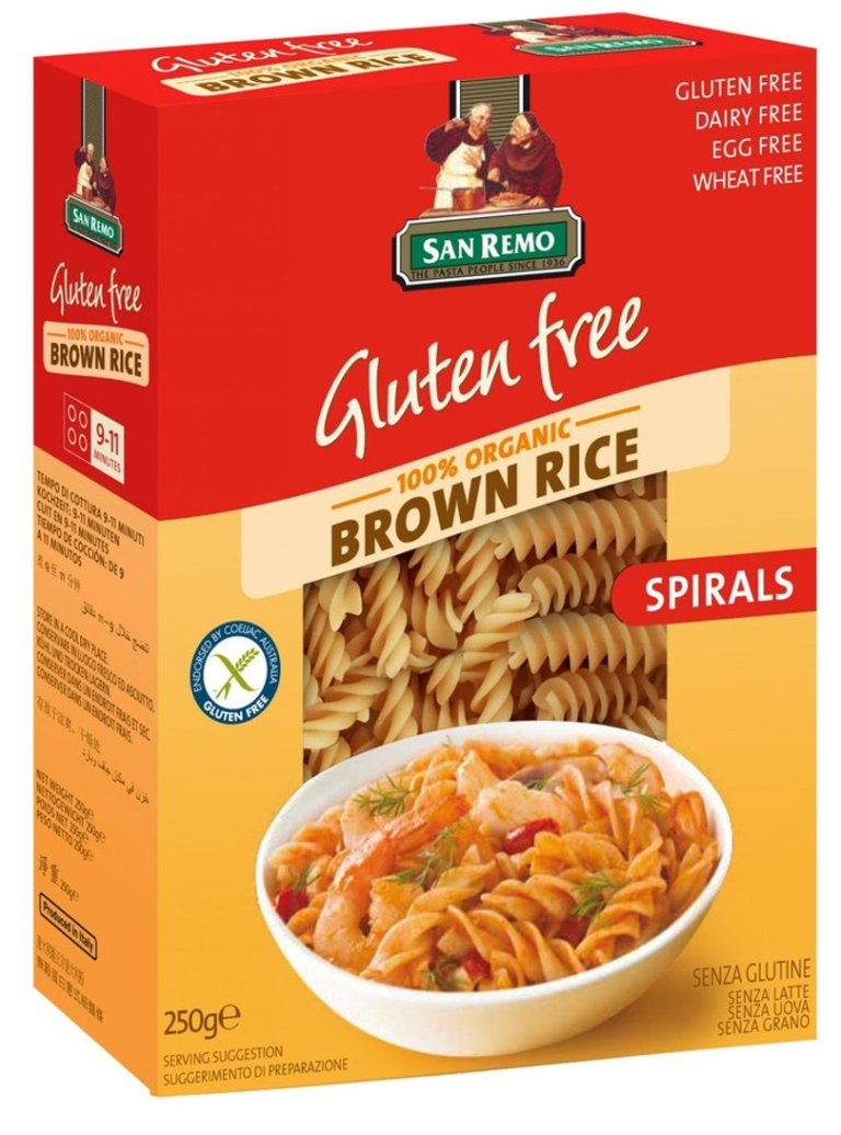 Rieses SR GF Org Brown Rice Spirals 250g Knysna Health Your Rieses SR GF Org Brown Rice Spirals 250g Knysna Health Your