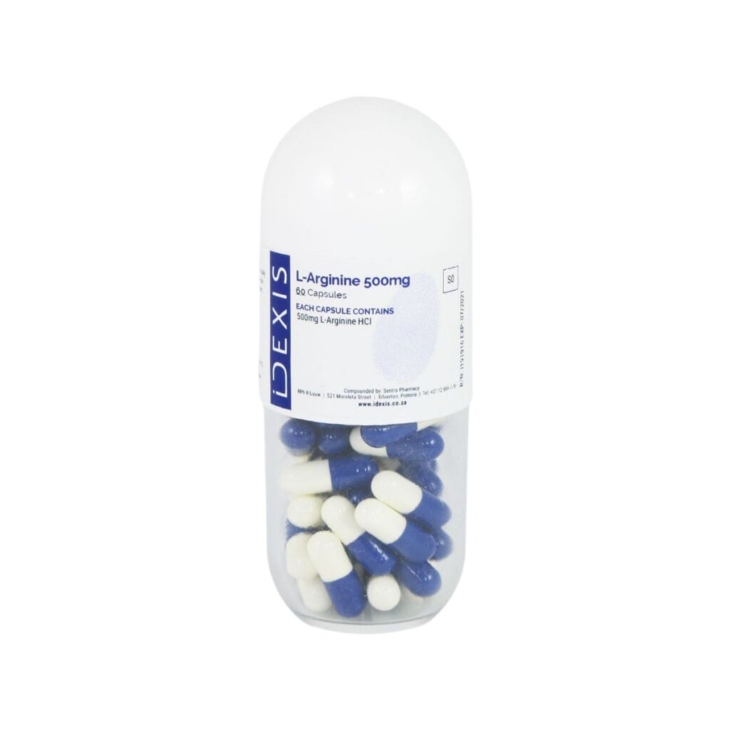 L-Arginine 500mg 60 Caps – Knysna Health – Your Natural Health Provider